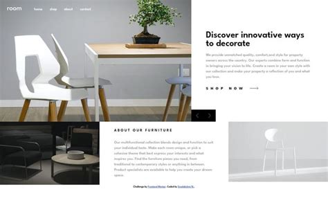 frontend mentor responsive room homepage using html css and vanilla