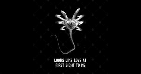 Aliens 1986 Looks Like Love At First Sight To Me Facehugger Sticker Teepublic