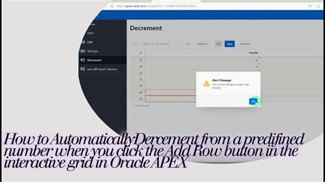 automatically decrement from a predefined number when adding row in