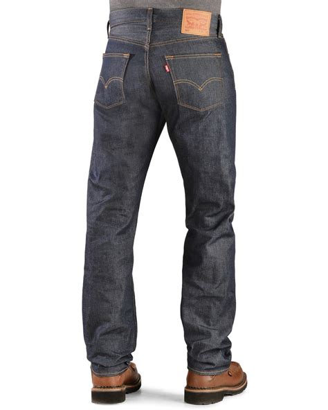 Levis Mens 501 Original Shrink To Fit Regular Straight Leg Jeans