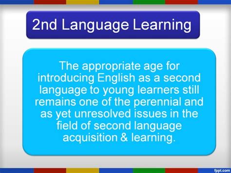 Second Language Learning Ppt