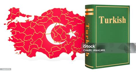터키의 지도와 터키어 언어 책 3d 렌더링 흰색 배경에 고립 3차원 형태에 대한 스톡 사진 및 기타 이미지 3차원 형태 개념 개념과 주제 Istock