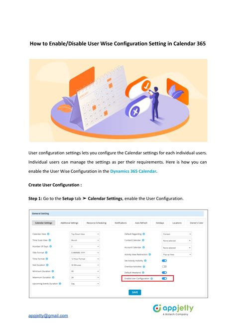 Ppt How To Enable Disable User Wise Configuration Setting In Calendar 365 Powerpoint