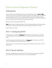 DHCP Server Lab Pdf Dynamic Host Configuration Protocol Instructions Set Up A DHCP Server