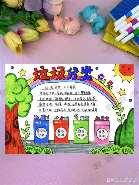 一二年级关于垃圾分类的手抄报简单（10张） 手抄报图片大全