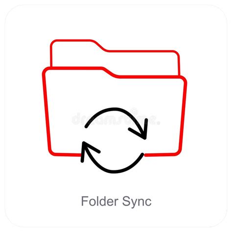 Folder Sync And Folder Icon Concept Stock Illustration Illustration Of Concept Design 338154842