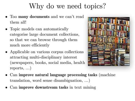 Topic Models Vector Semantics And Applications Ppt