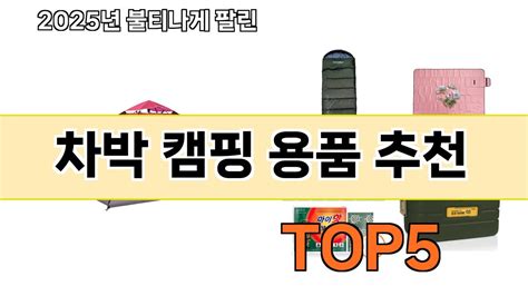 누구나 좋아할 만한 차박 캠핑 용품 추천 추천 Top 5 효과와 가성비 모두 잡은 인기템 공개 Youtube