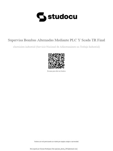 Supervisa Bombas Alternadas Mediante Plc Y Scada Copia 2 Pdf Scada Controlador Lógico