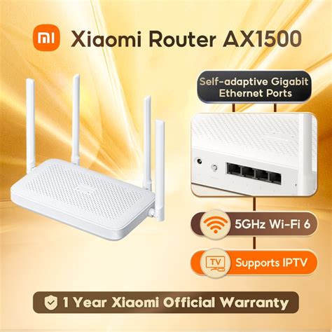 Xiaomi Router Ax1500 Eu 1501mbps Max Speed 5ghz Wifi 6 Adaptive Gigabit Ethernet Port Support