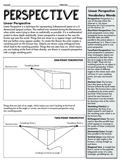 Perspective Worksheets Download Free Pdf Perspective