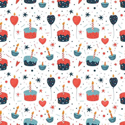 Ai Generated Birthday Seamless Pattern Background 42109325 Png