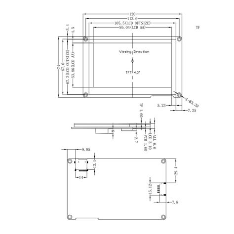capacitive touch 4 3 inch lcd screen hmi tft display 480x270 code free