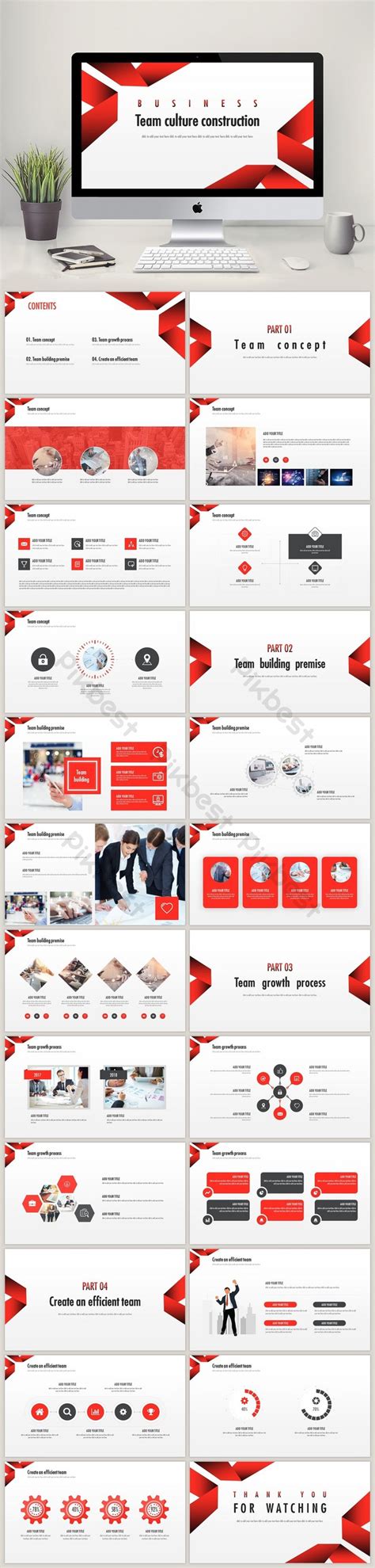 Red Team Culture Construction PPT Template PowerPoint PPTX Template Free Download Pikbest