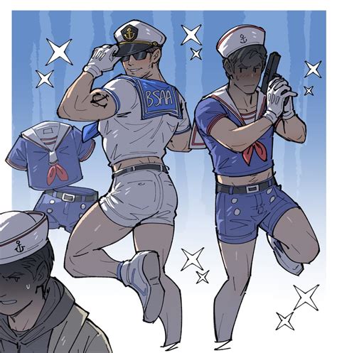 Chris Redfield And Ethan Winters Resident Evil And More Drawn By Kalamari Danbooru