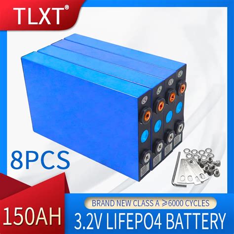 Lifepo4 리튬 철 인산염 배터리 Diy A 등급 태양열 충전식 전지 32v 150ah 12v 24v 48v