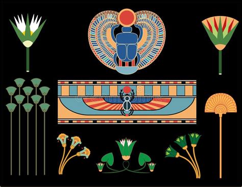 Egyptian Patterns And Symbols Stock Vector Illustration Of Nature