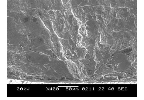 Fracture Surface Near The Crack Nucleation Site For The Sus630