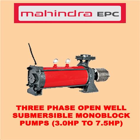 Mahindra Epc Three Phase Open Well Submersible Monoblock Pumps 3 0hp To 7 5hp At Best Price In