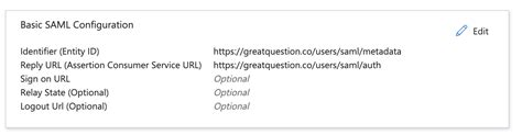 SAML Integration Via Azure AD Great Question Help Center
