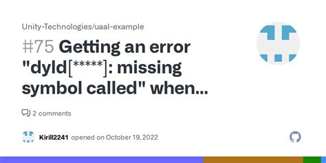 getting an error dyld[ ] missing symbol called when starting