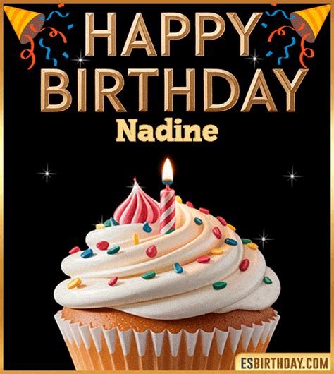 Happy Birthday Nadine  🎂 Animated Images Wishes And Music 【27 S】
