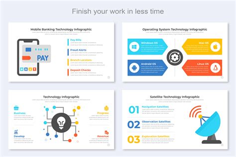 Technology Infographic Template Design Cuts