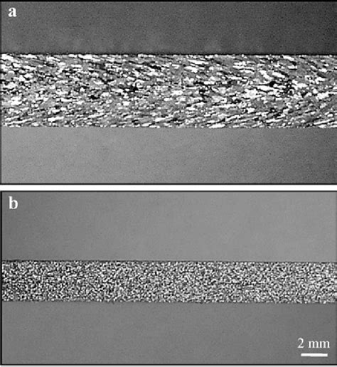 The Grain Structures On The Longitudinal Cross Sections Of The Strip