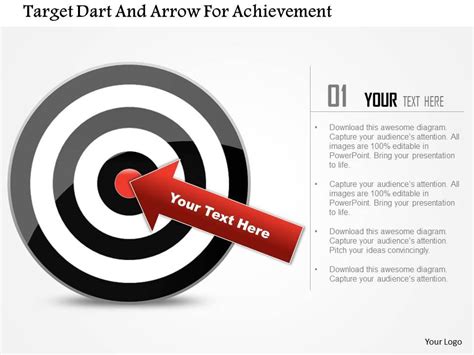 Target Dart And Arrow For Achievement Powerpoint Template PowerPoint Templates Backgrounds