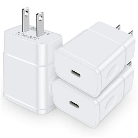 Usb C Block 3pack Abcpow Usb C Charger Block 25w Pd Android Type C Charger Block Usb C Wall