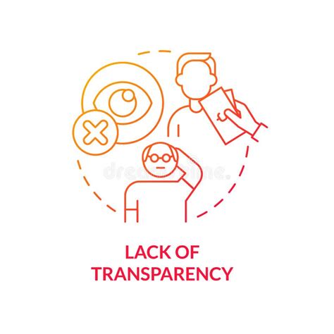 Lack Of Transparency Red Gradient Concept Icon Stock Vector Illustration Of Abstract Bill