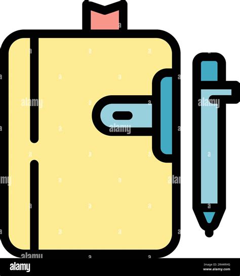 Business Notebook Icon Outline Business Notebook Vector Icon For Web Design Isolated On White