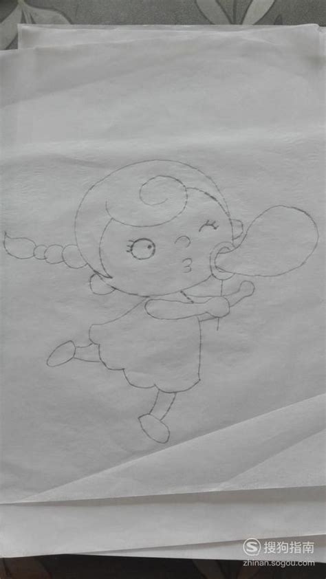 如何画吹泡泡的小女孩简笔画 简笔画图片大全 普车都