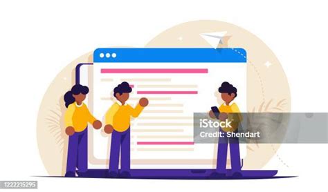 프로그래머는 랩톱 화면에서 코드를 설명합니다 프로젝트 작업을 하는 동안 It 전문가 현대 플랫 벡터 그림입니다 Php 프로그래밍