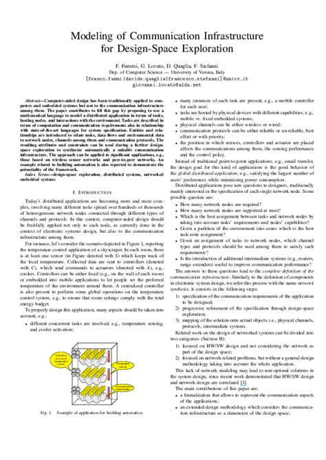 Pdf Modeling Of Communication Infrastructure For Design Space Exploration