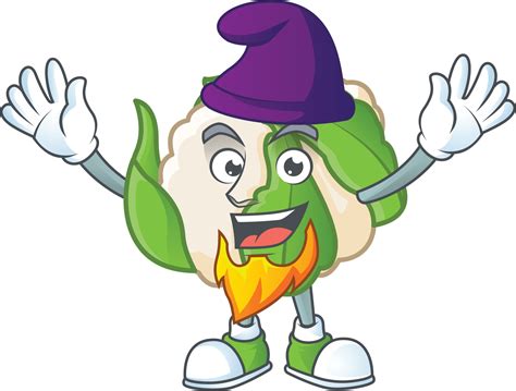 Coliflor Dibujos Animados Personaje Estilo 19868343 Vector En Vecteezy