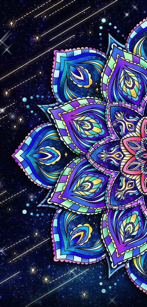 Blue Tribal Pattern Wallpaper