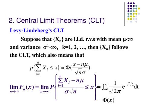 Ppt § 53 Central Limit Theorems 1 Convergence In Distribution Powerpoint Presentation Id