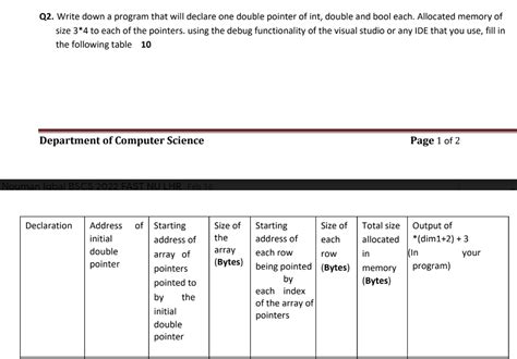 Solved Q2 Write Down A Program That Will Declare One Double