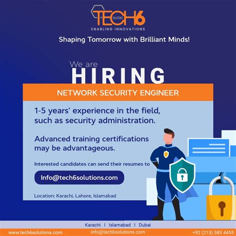 Network Security Engineer We Are Looking For A Network Security Engineer… Tech6 Solutions