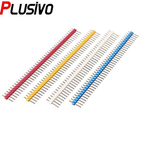 5pcs Colored Pin Header 40p 254 Mm Single Row Straight Pin Header