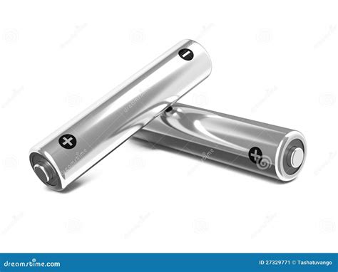 Two Rechargeable AA NiMH Batteries. Stock Illustration - Illustration ...