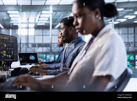 Computer Scientists In Data Center Using Diagnostic Tools And System