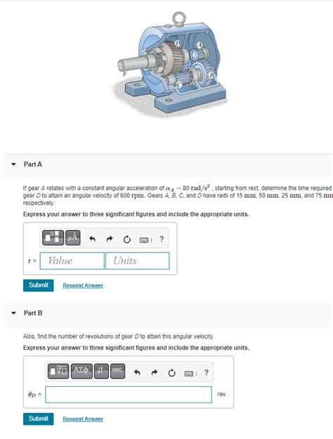 solved if gear a rotates with a constant angular