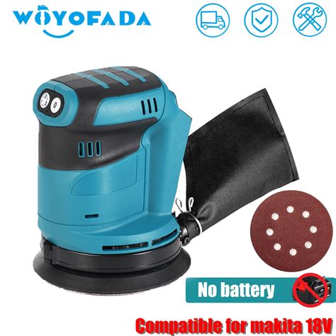 전기 샌더 무선 목재 그라인더 연마 그라인딩 머신 마키타 18v 배터리용 사포 포함 125mm 3 가변 속도 Aliexpress