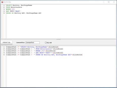 Delphi Sql Formatter I Made This Delphi Praxis En