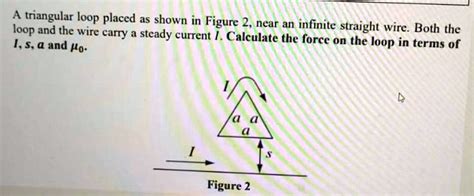 Solved Texts A Triangular Loop Is Placed As Shown In Figure 2 Near