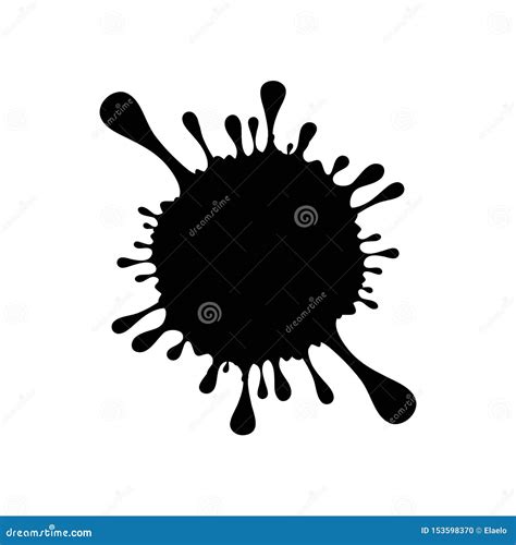 Ink Drop Vector Icon Design Stock Vector Illustration Of Dripping Spatter 153598370