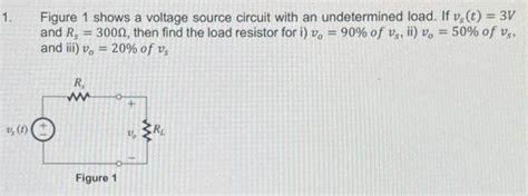 Solved Figure 1 Shows A Voltage Source Circuit With An