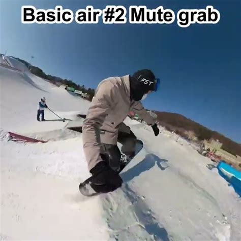 휘팍 익스트림파크 킥커 스노보드 베이직에어 2 뮤트그랩 셀피영상 Snowboard Basic Air Mute Grab Youtube